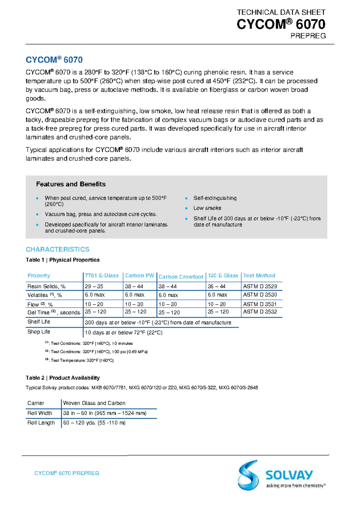 Cycom+6070 CM EN - Lecture notes 3 - TECHNICAL DATA SHEET CYCOM ® 6070 ...