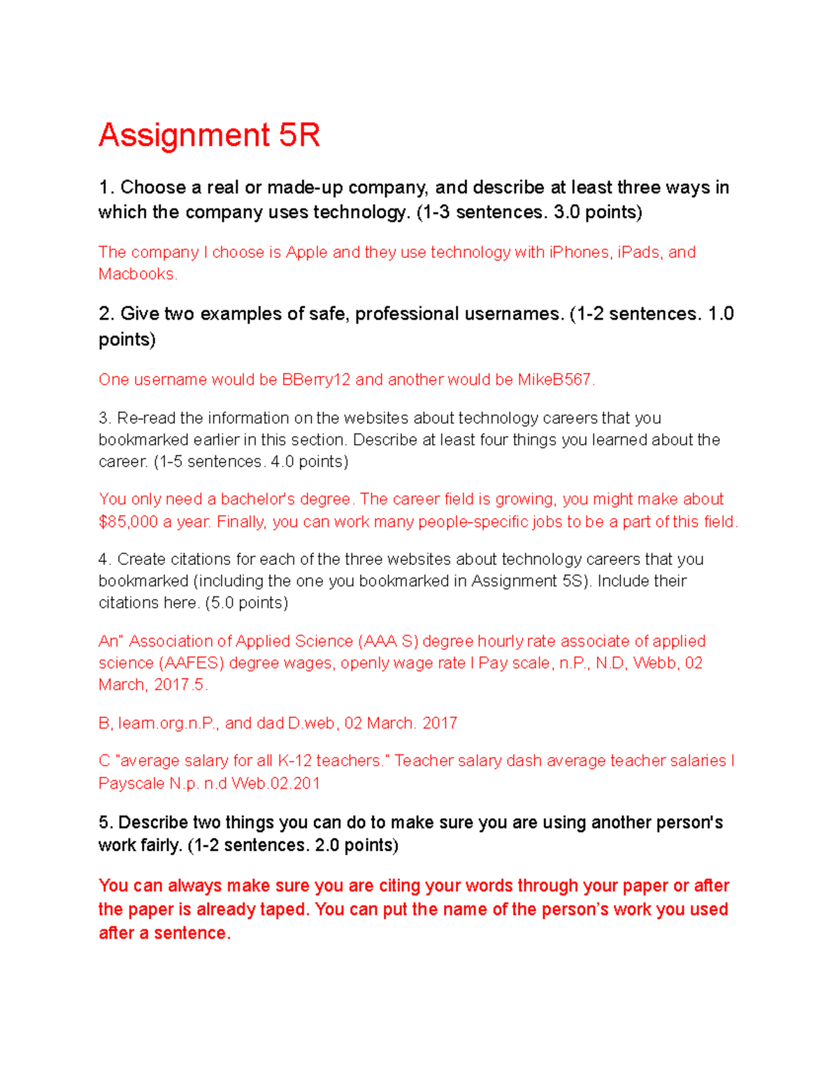 Assignment 5R - intro to business and marketing - Assignment 5R 1 ...