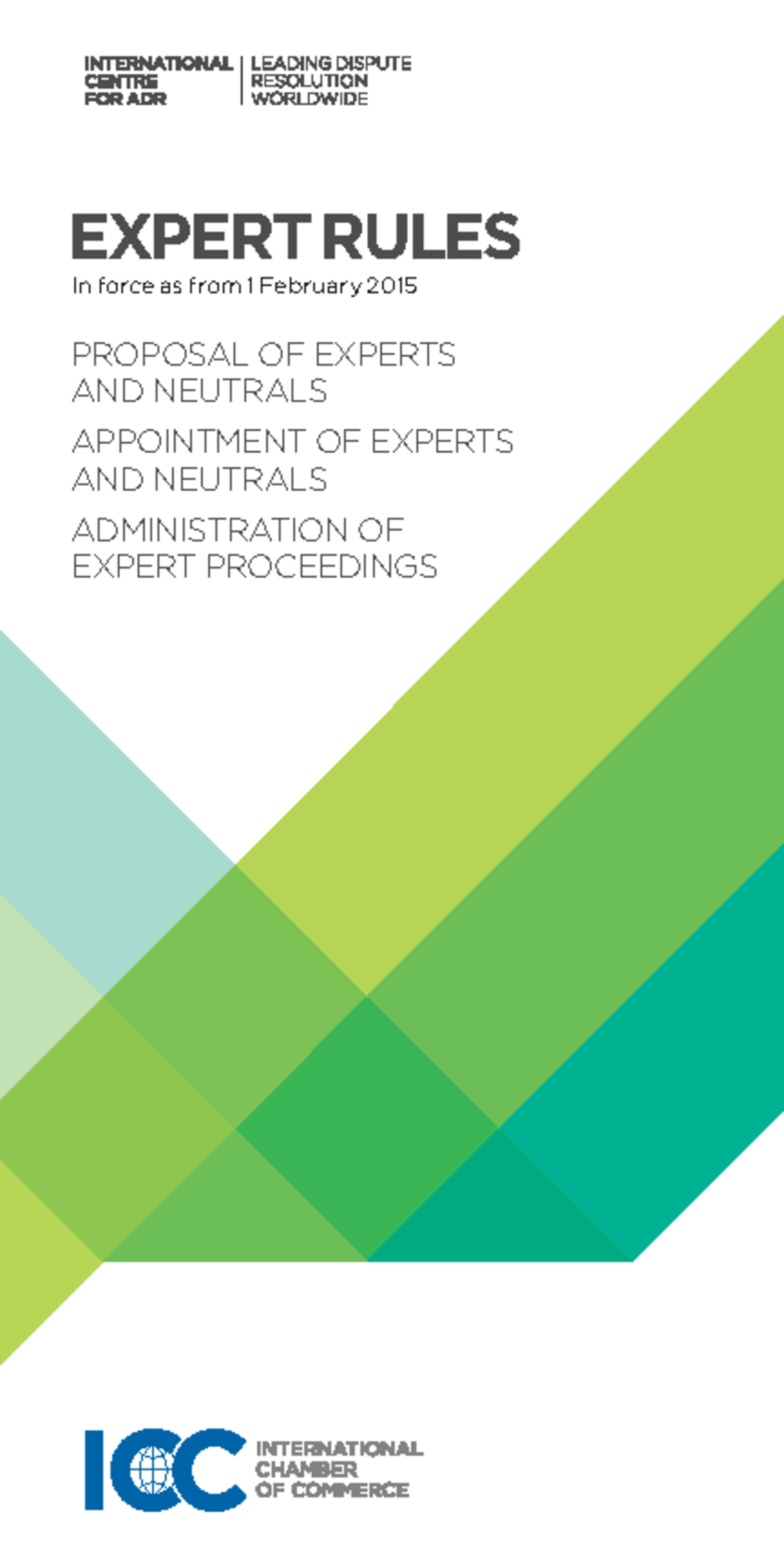 2015 ICC Expert Rules English version 1 - EXPERT RULES In force as from ...