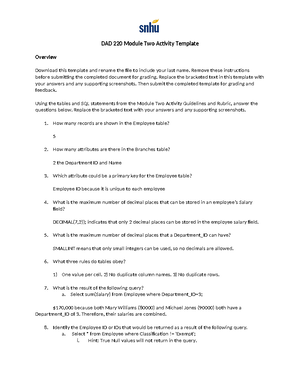 DAD 220 Module Four Lab Template - DAD 220 Module Four Lab Template ...