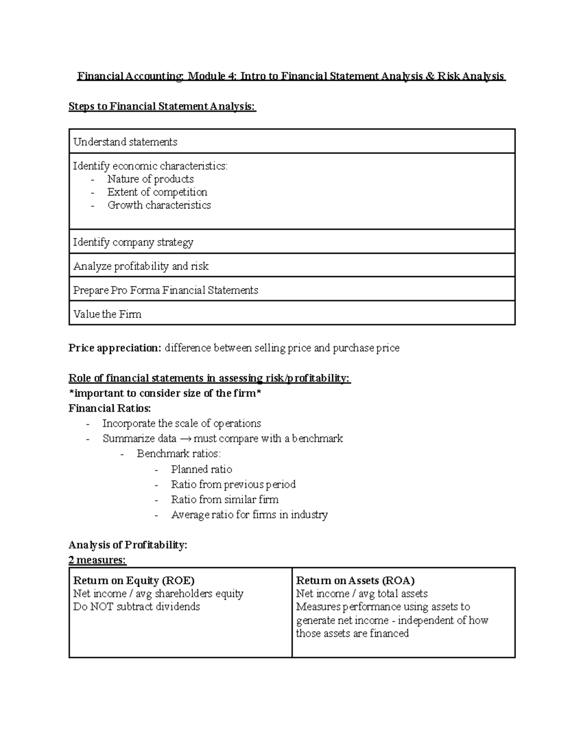 Financial Accounting Module 4 Lecture Notes Intro to Financial ...