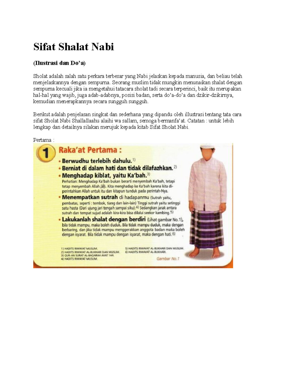 Sifat Shalat Nabi - task 23 - Sifat Shalat Nabi (Ilustrasi dan Do’a ...
