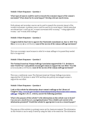 Module 2 Short Response - Module 2 Short Responses – Question 1 What ...