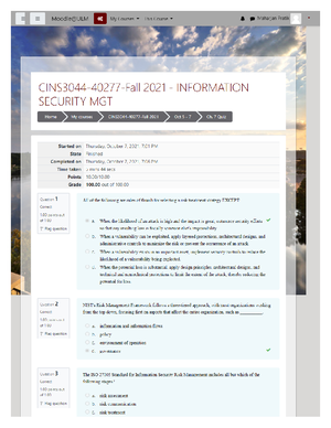 Quiz 8 - quiz 8 - CINS 3044 - Studocu