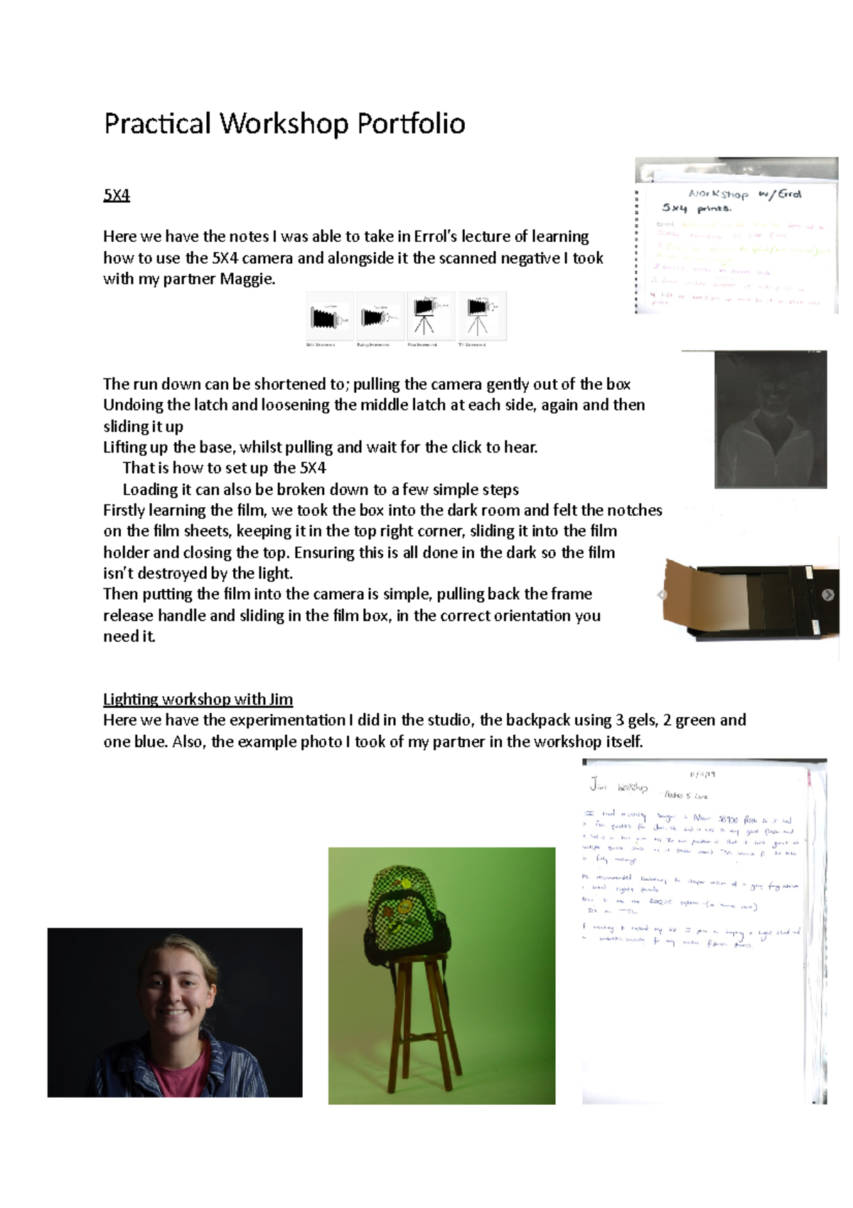 Practical Workshop Portfolio - Practical Workshop Portfolio 5X Here we ...