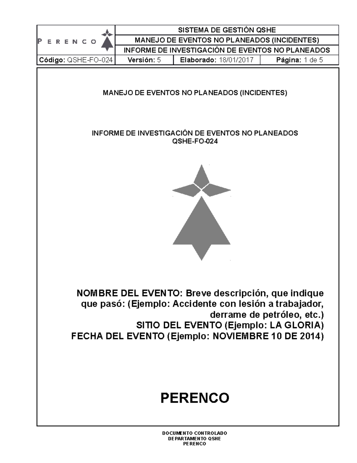 QSHE-FO-024 Informe de investigación de eventos no planeados v5 ...