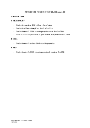 Application for grant of probate- Sample - Law of Probate - Studocu