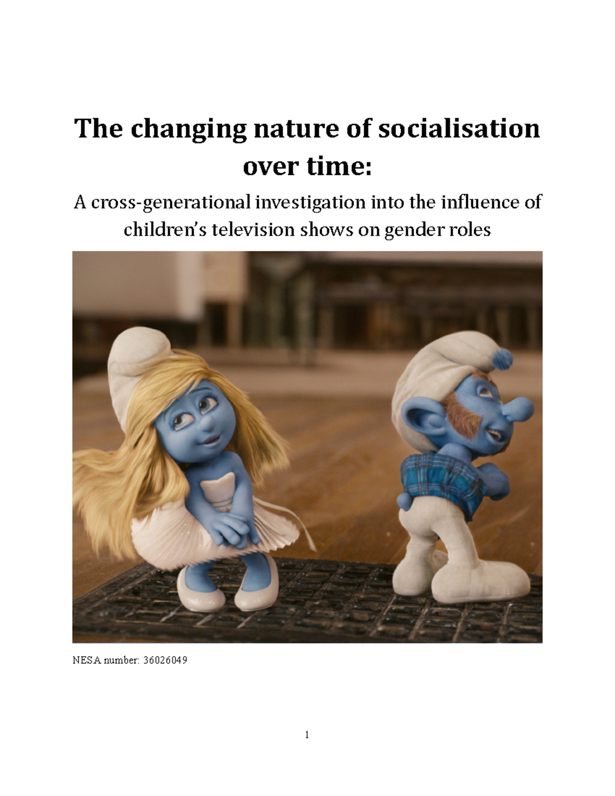 Mini Personal Interest Project (PIP) - The changing nature of ...