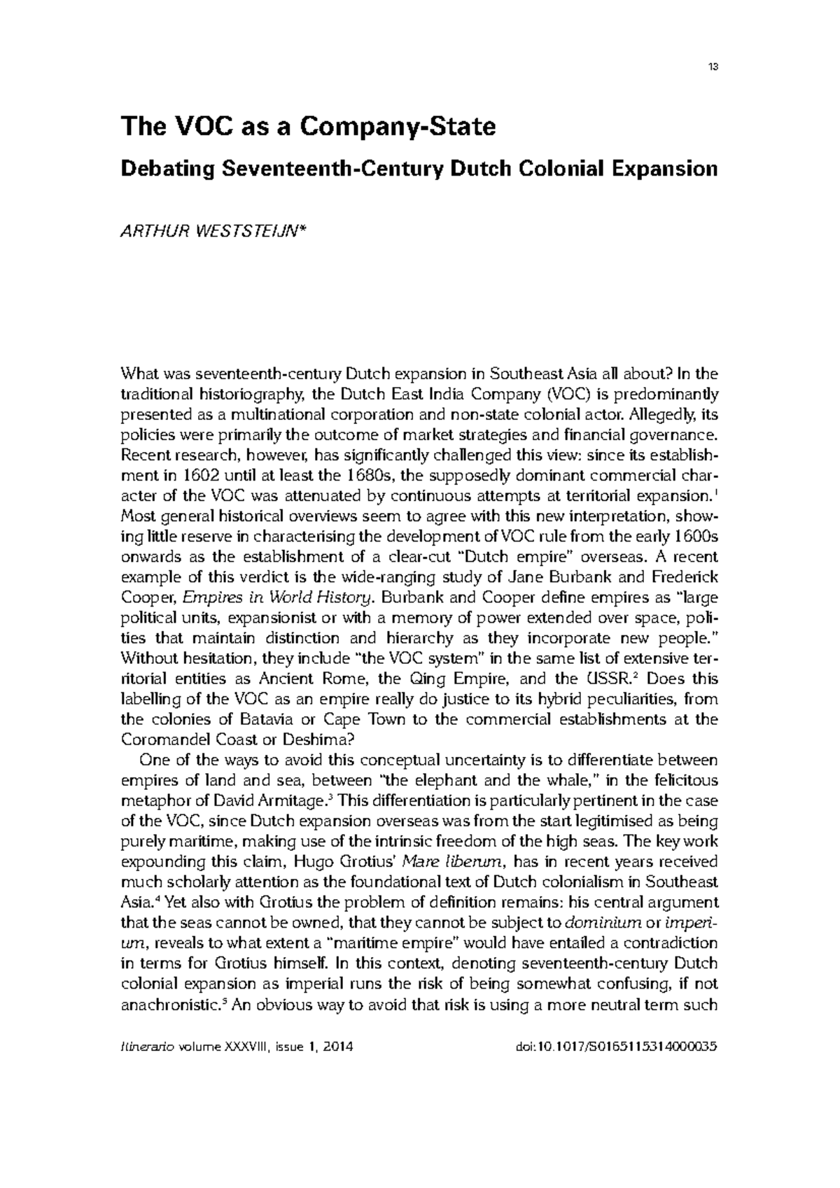 The VOC as a Company State Debating Seve - The VOC as a Company-State ...