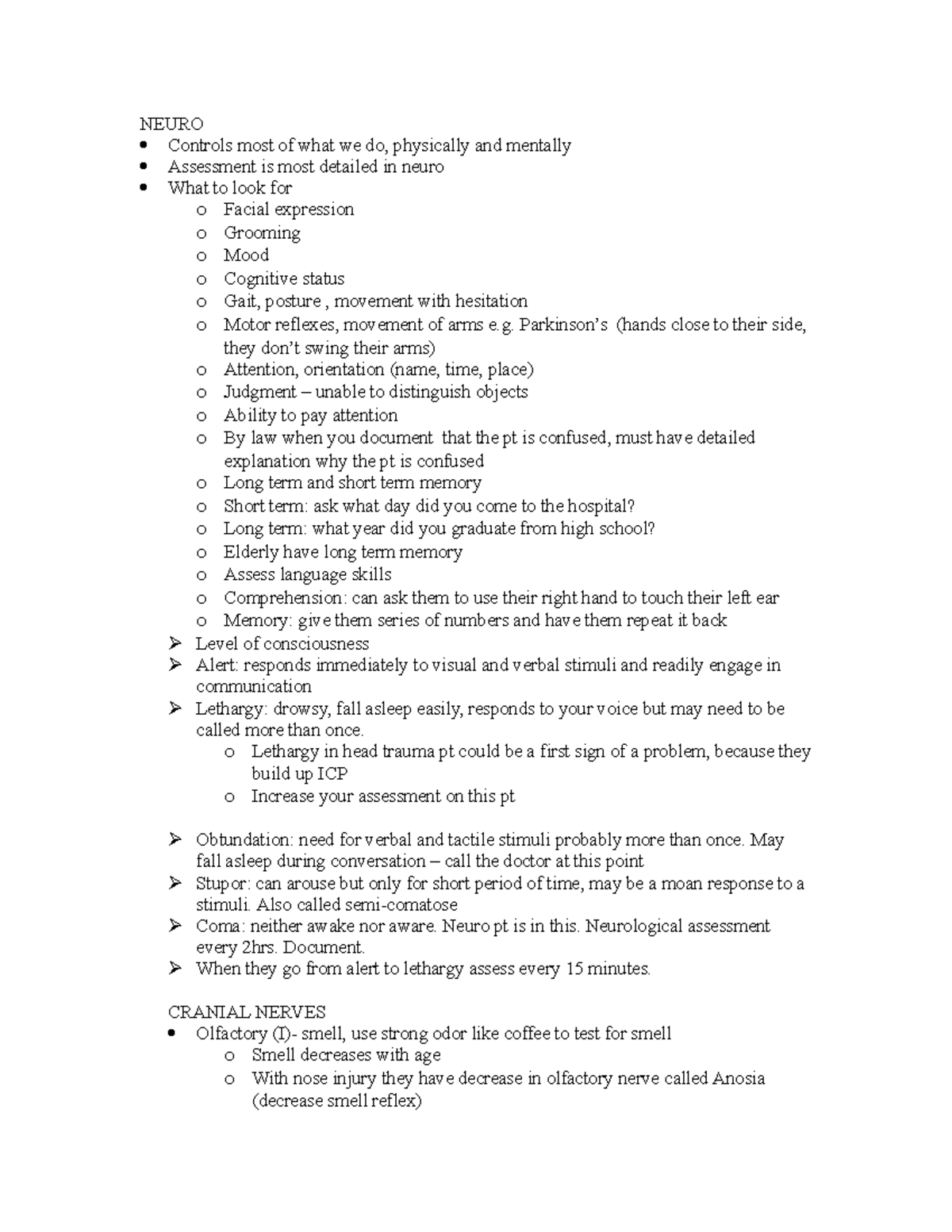 Anatomy and Physiology lecture notes -> neurology - NEURO Controls most ...