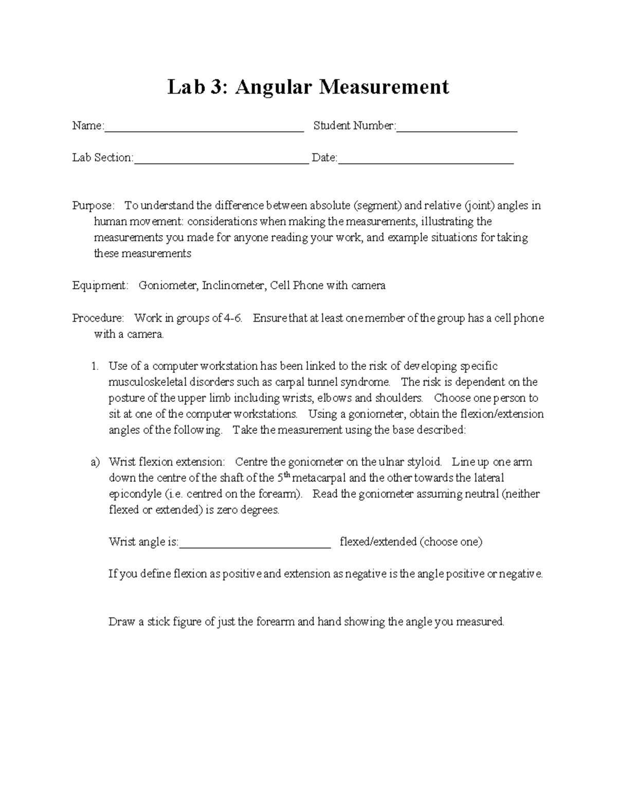 Lab 3 Angular Measurement - Lab 3: Angular Measurement Name ...