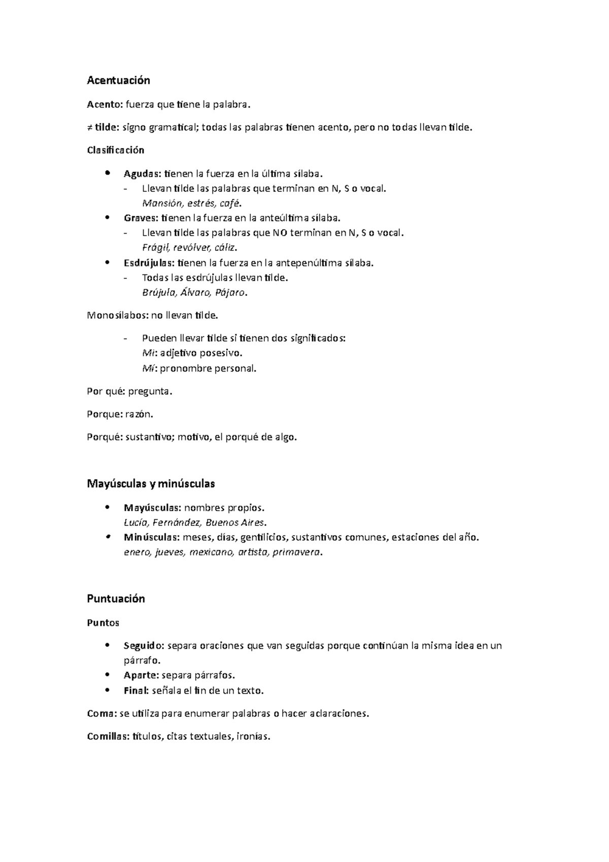 1° Parcial - Acentuación Acento: fuerza que tiene la palabra. ≠ tilde ...