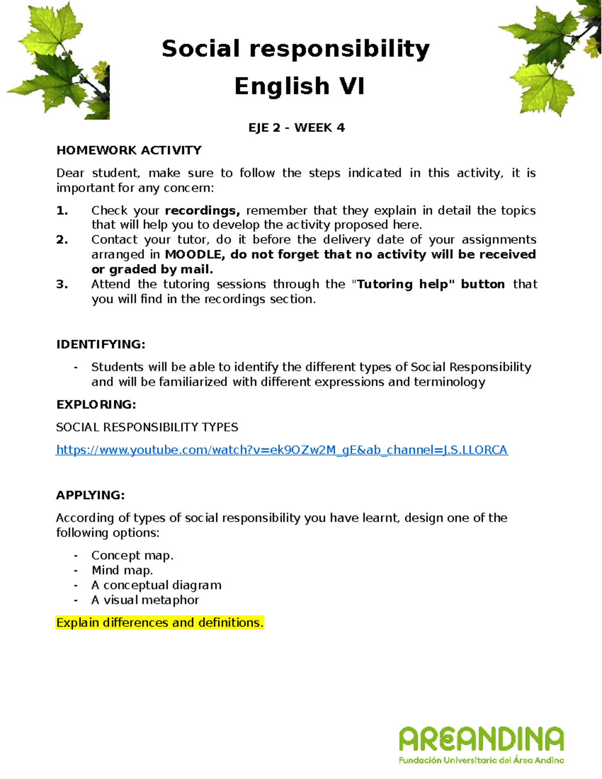 English 6 - EJE 2 - week 4 edit - EJE 2 - WEEK 4 HOMEWORK ACTIVITY Dear ...