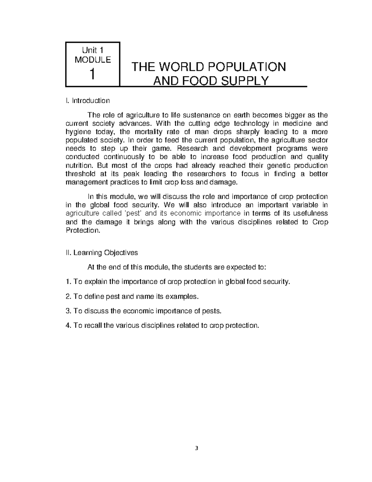 Introduction-to-Crop-Protection - Unit 1 MODULE 1 THE WORLD POPULATION ...
