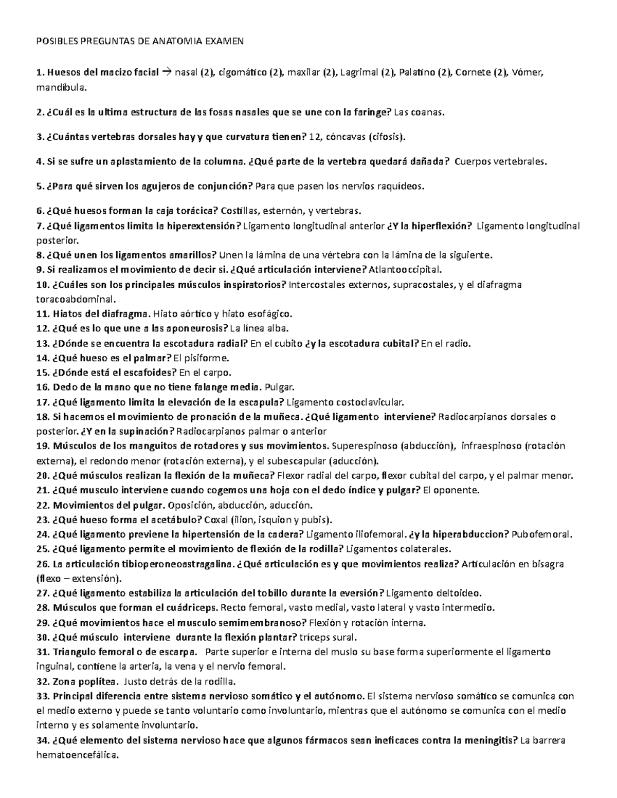 Wuolah-free-148 preguntas de estructura resueltas - POSIBLES PREGUNTAS DE ANATOMIA EXAMEN 1 ...