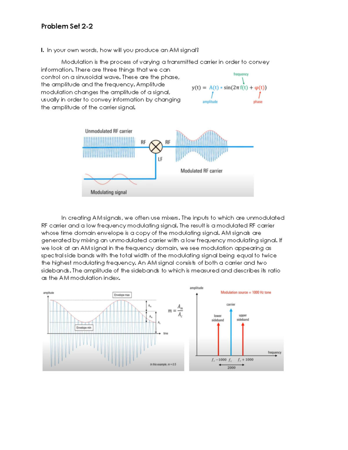 Problem SET 2 2 - Principles of Communication - PangSU - Studocu