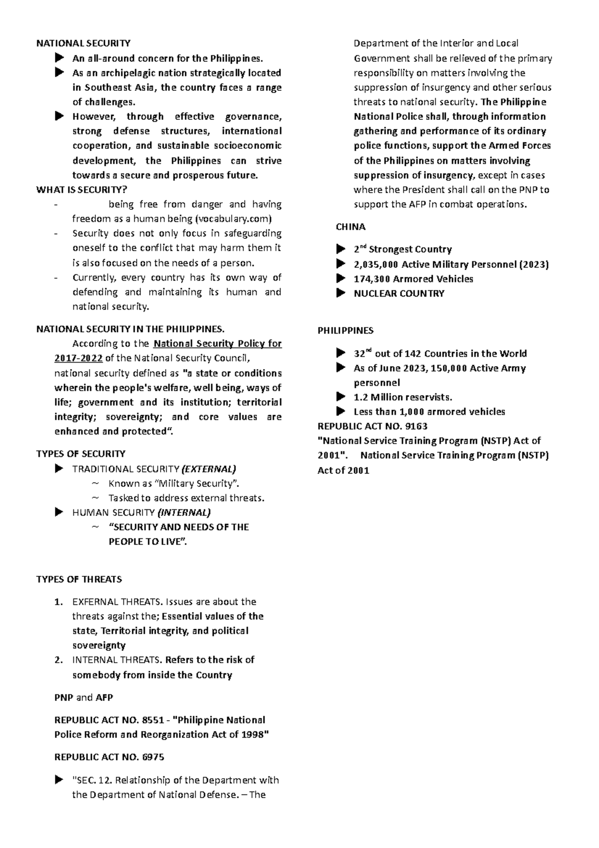 NSTP Reviewer - - Studocu