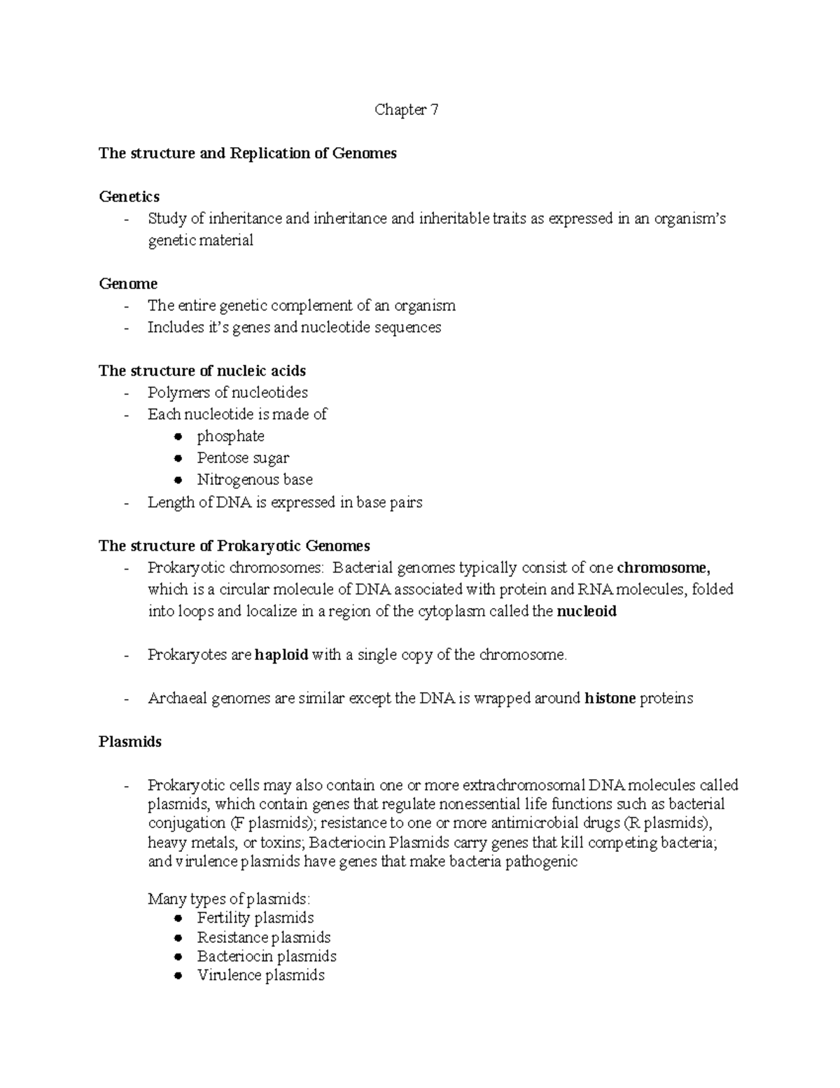 Micro chapter 7 pt 1 - Week 3 notes - Chapter 7 The structure and ...