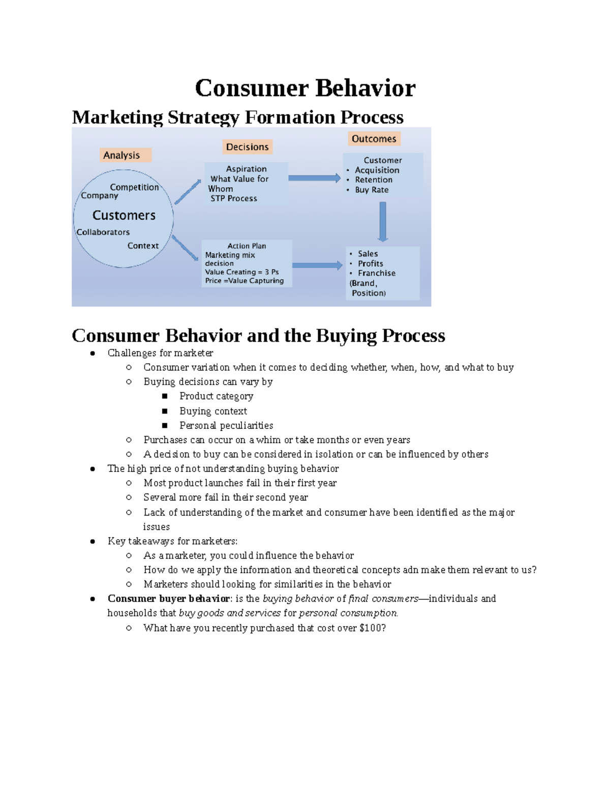 Consumer Behavior - Consumer Behavior Marketing Strategy Formation ...