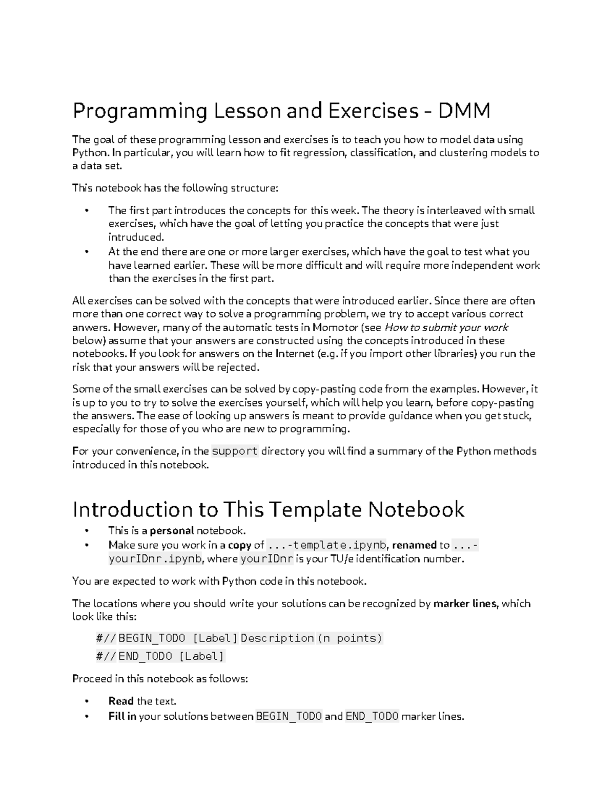 Exercises-DMM-solutions - Programming Lesson and Exercises - DMM The ...