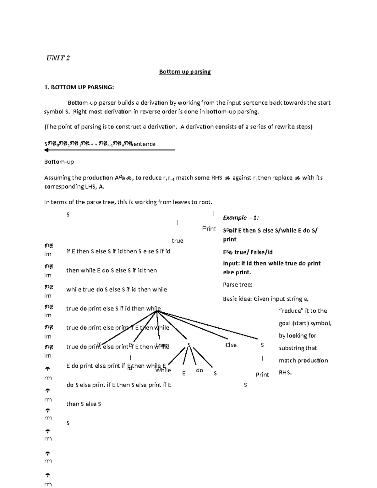 Unit 2 Latest Bottom Up Parsing Update Unit 2 Bottom Up Parsing Bottom Up Parsing Bottom Up