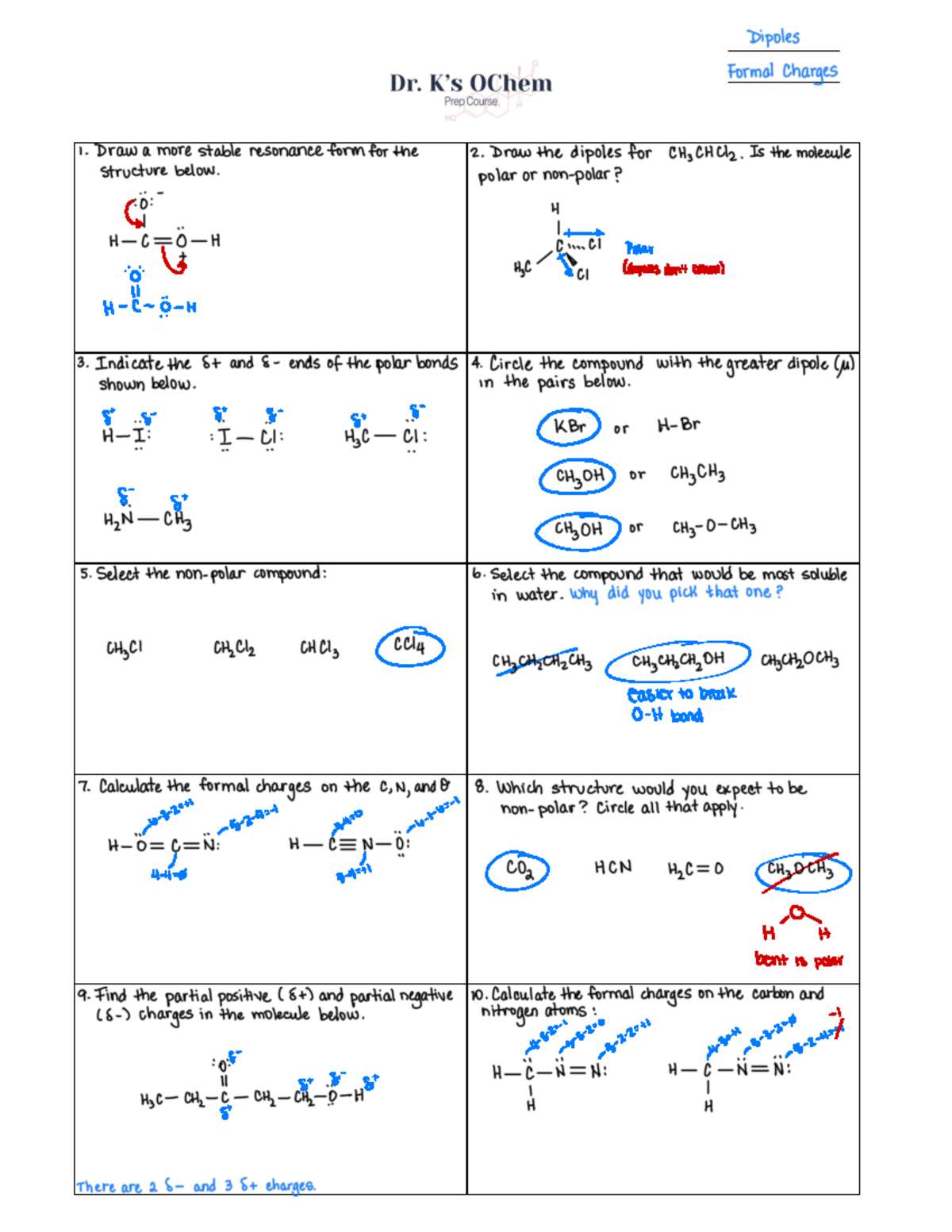 Dipole Homework - CHE 3331 - _____________ _____________ - Studocu