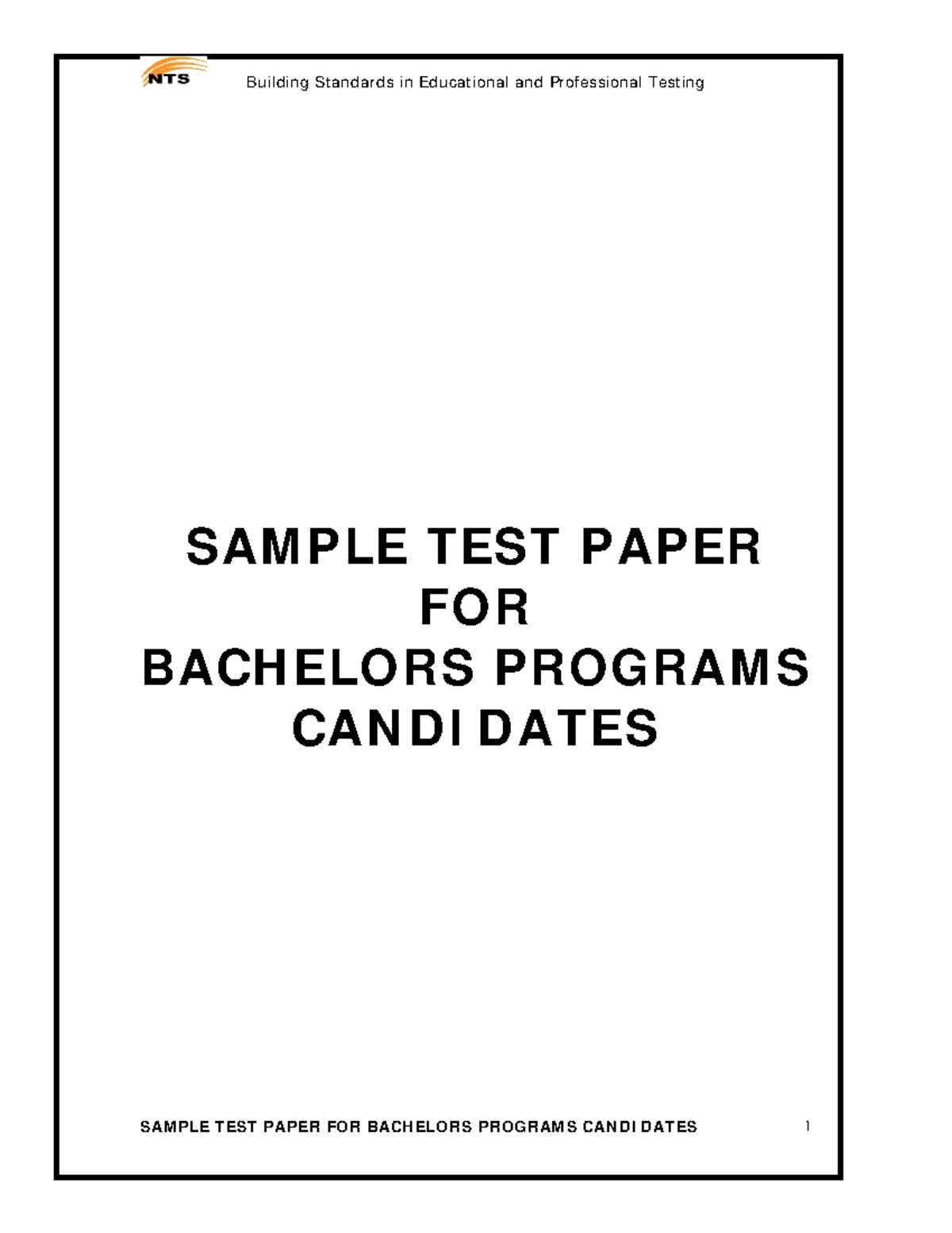 Sample Test Paper - Business Communication (BA(BS)-551) - SAMPLE TEST ...