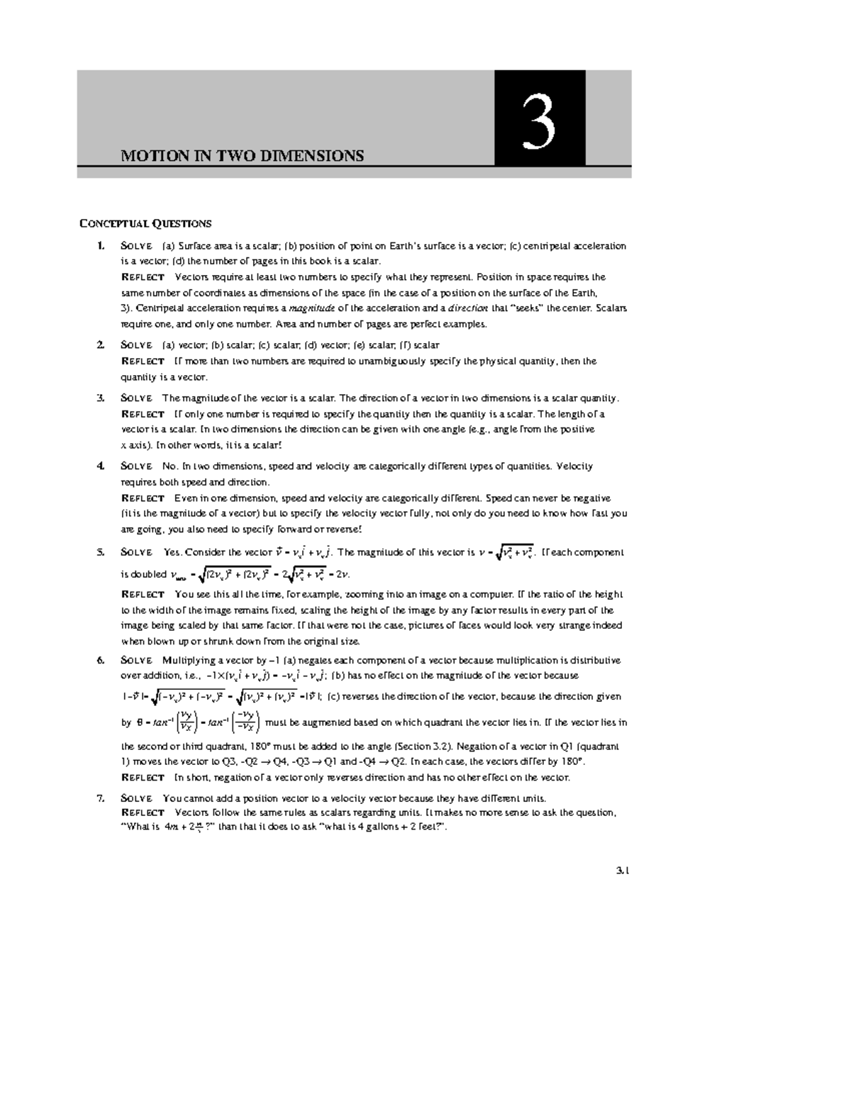 RW ISM CH03 - solution - ####### 3. MOTION IN TWO DIMENSIONS CONCEPTUAL ...