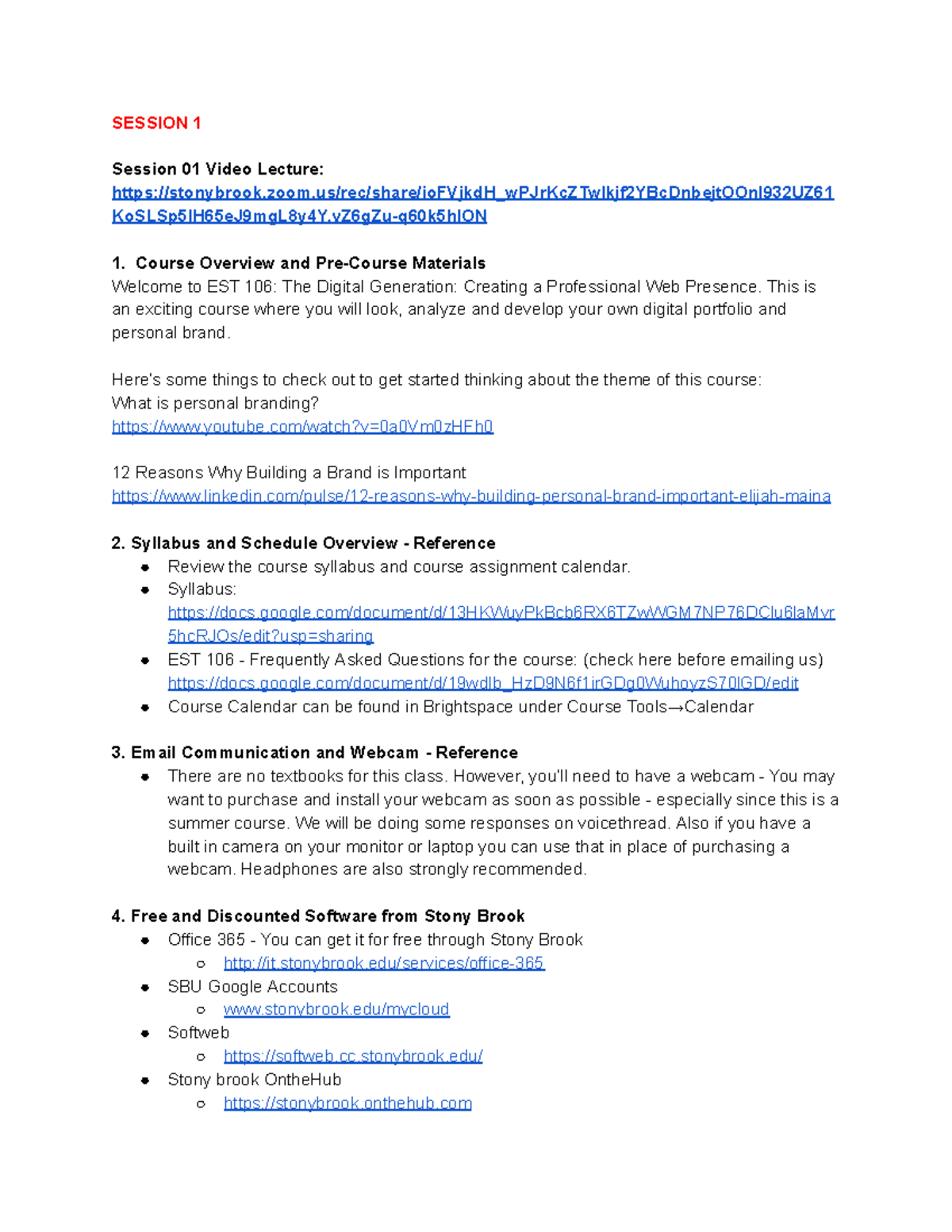 EST106 - Syllabus - SESSION 1 Session 01 Video Lecture: - Studocu