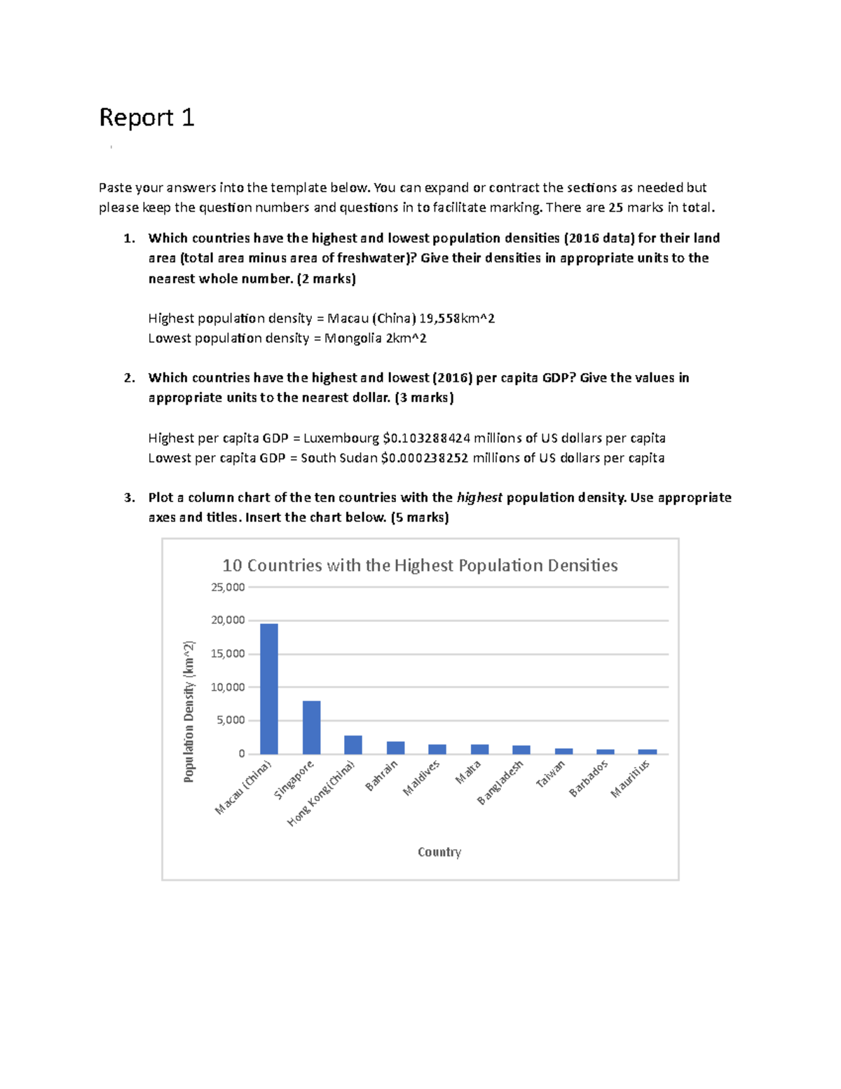 Practical 1 Report Collecting And Analysing Data Report 1 Paste Your Answers Into The 