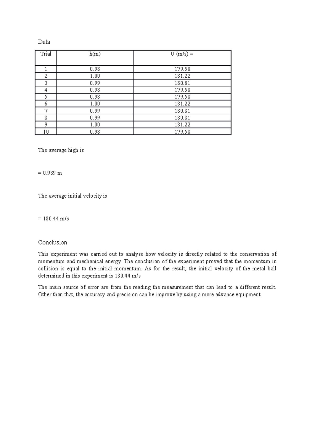 Lab 2 Lab 2 Data Trial Hm U Ms 1 0 179 2 1 181 3 0 180 4 8589