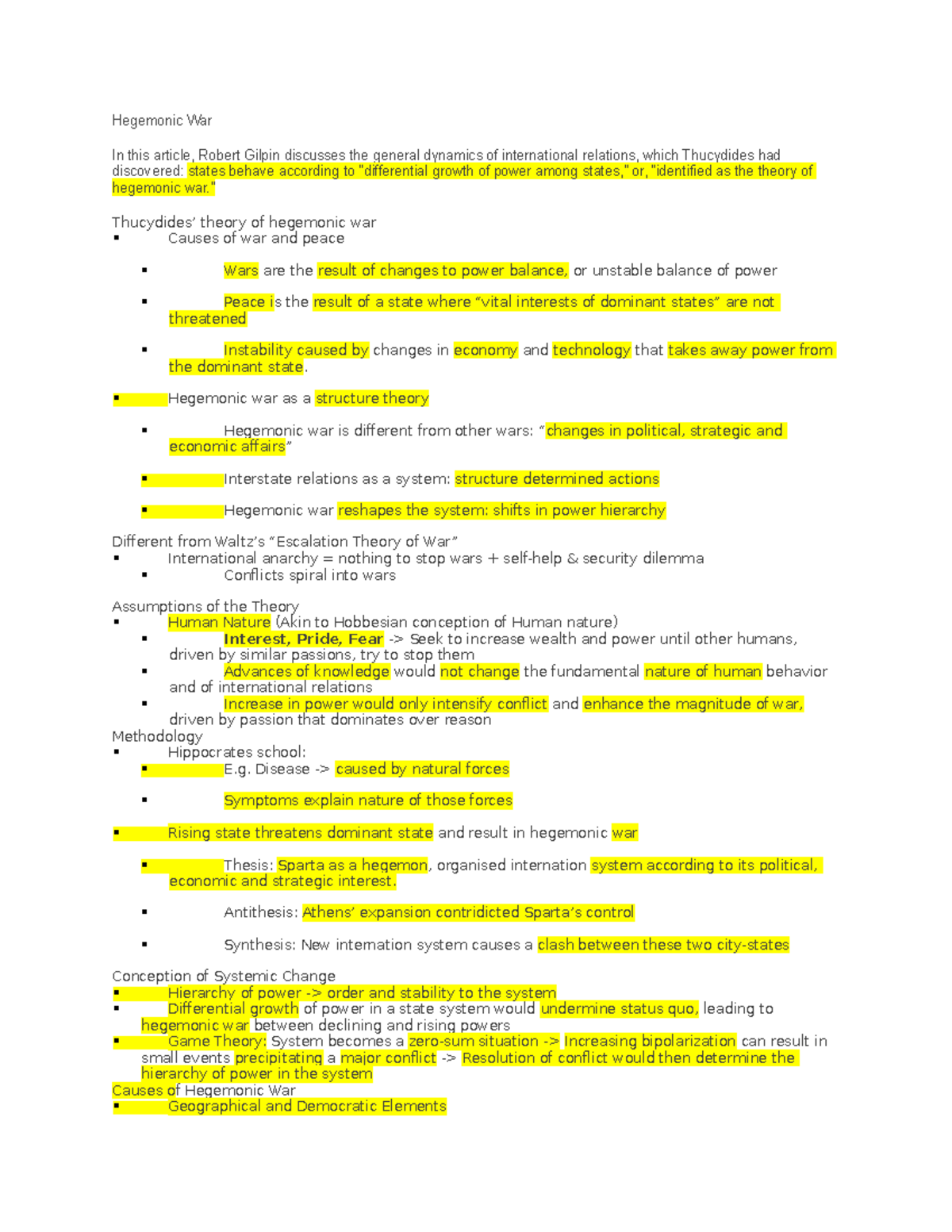 Hegemonic War - hhhhhhhhhhh - Hegemonic War In this article, Robert ...