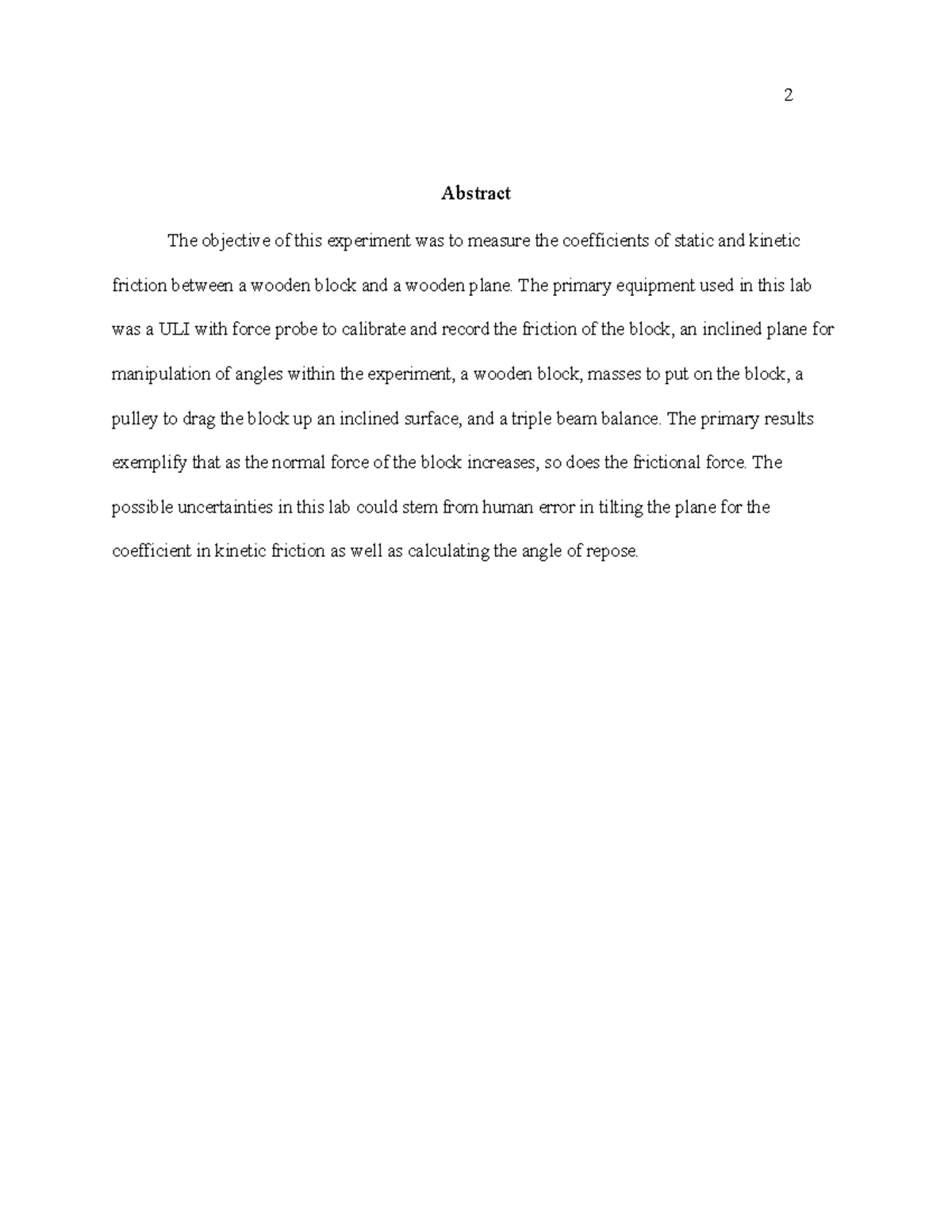 Coefficient Of Friction Lab Report Deprecated Api Usage The Svg Back End Is No Longer