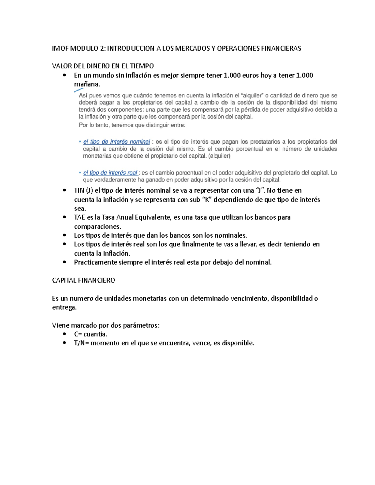 Resumen Modulo 2 IMOF - IMOF MODULO 2: INTRODUCCION A LOS MERCADOS Y OPERACIONES FINANCIERAS ...