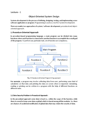 Chapter 2 Object Oriented Analysis - 1 | P a g e O b j e c t O r i e n t e d A n a l y s i s a n ...