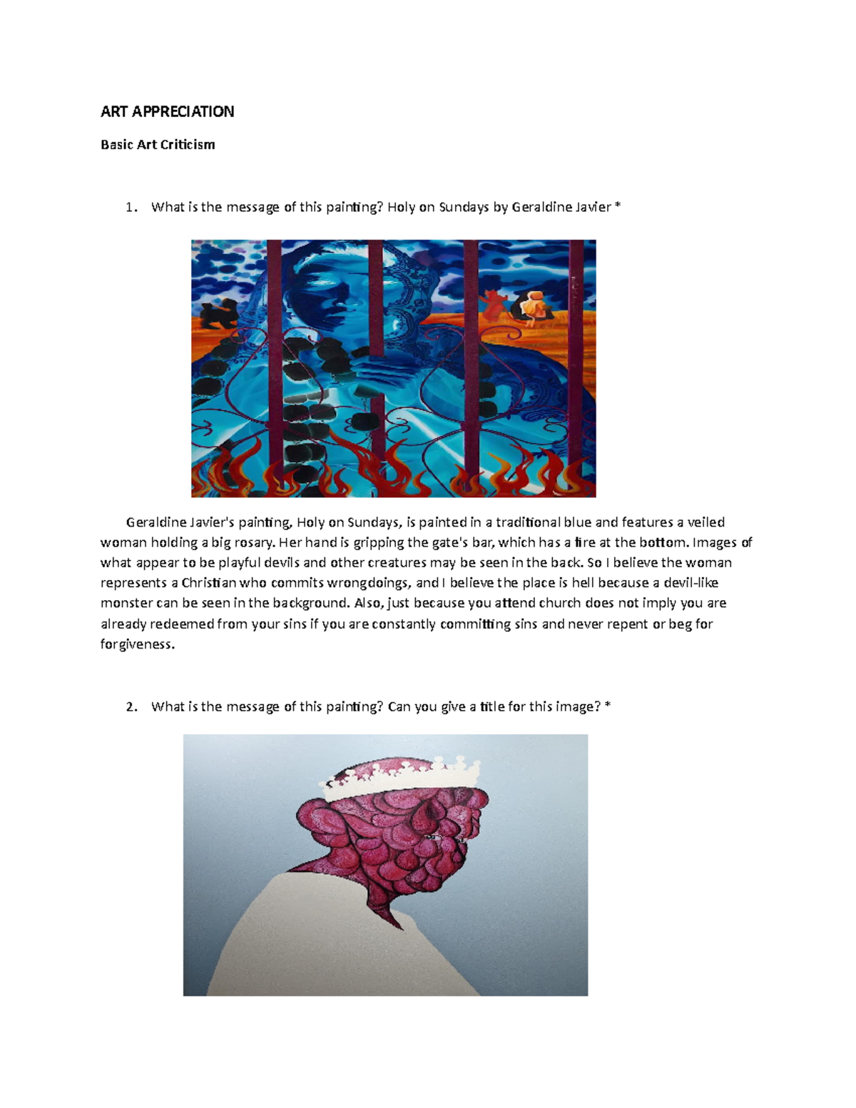 ART Appreciation - Basic Art Criticism - ART APPRECIATION Basic Art ...