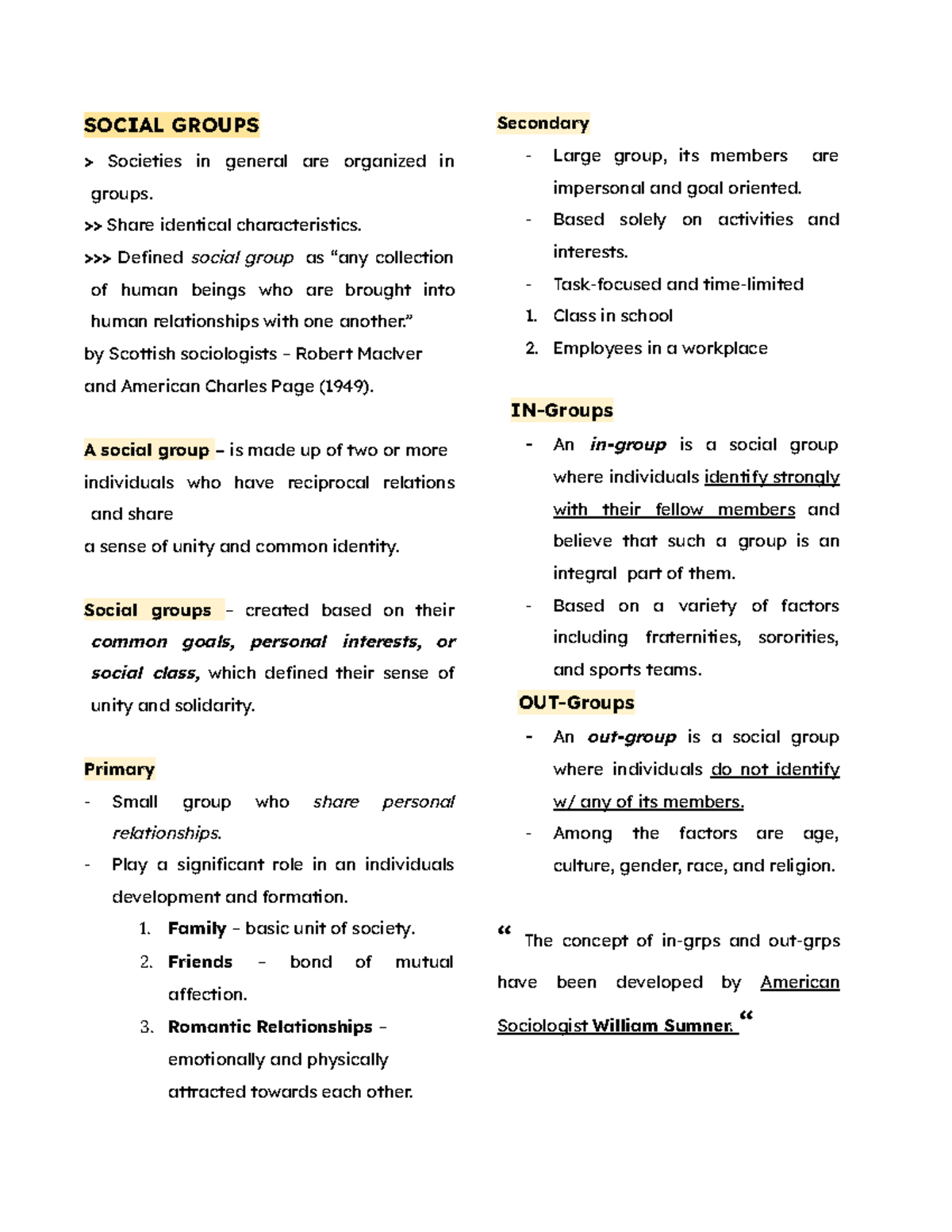 Ucspol Reviewer mostly from Book - SOCIAL GROUPS > Societies in general ...