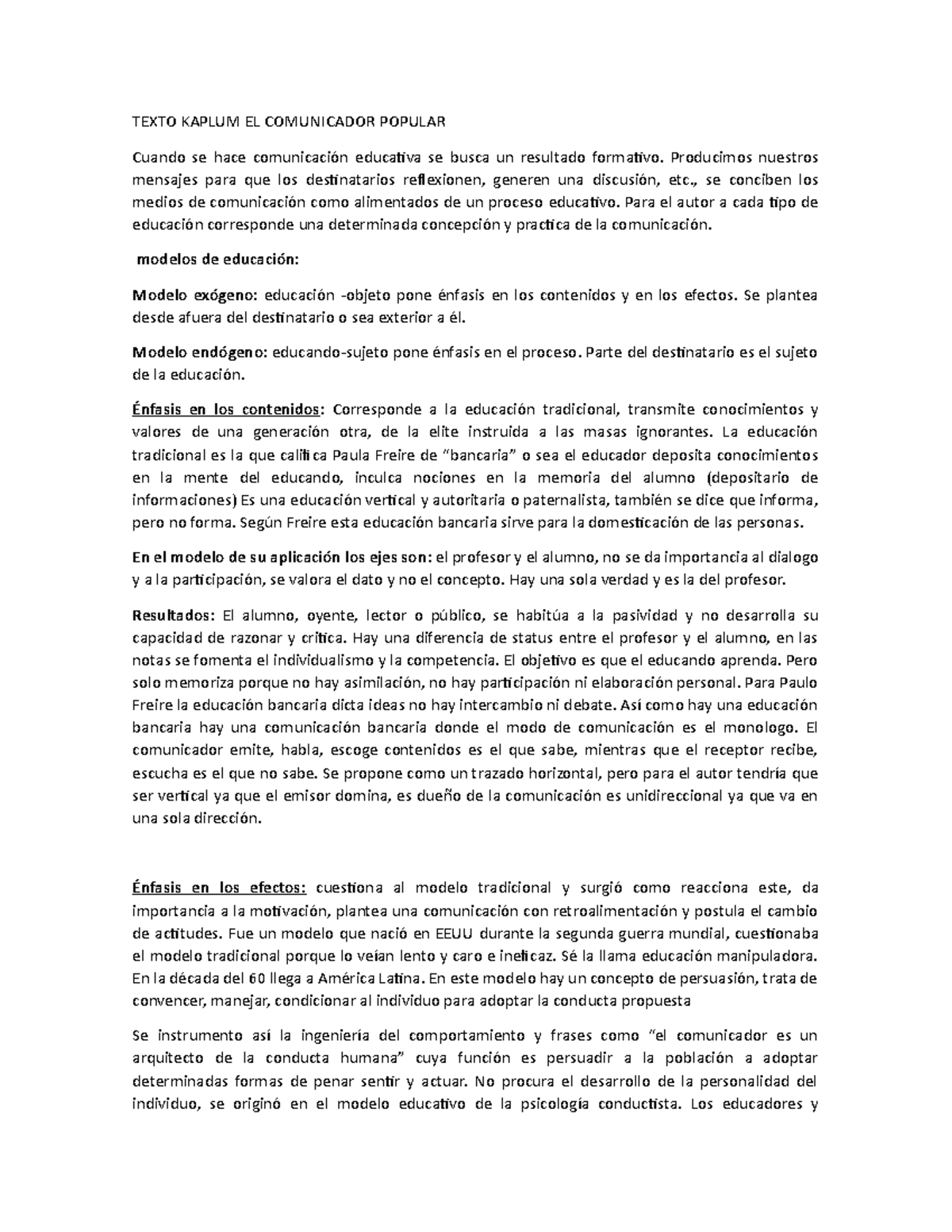 Texto Kaplum EL Comunicador Popular - TEXTO KAPLUM EL COMUNICADOR ...