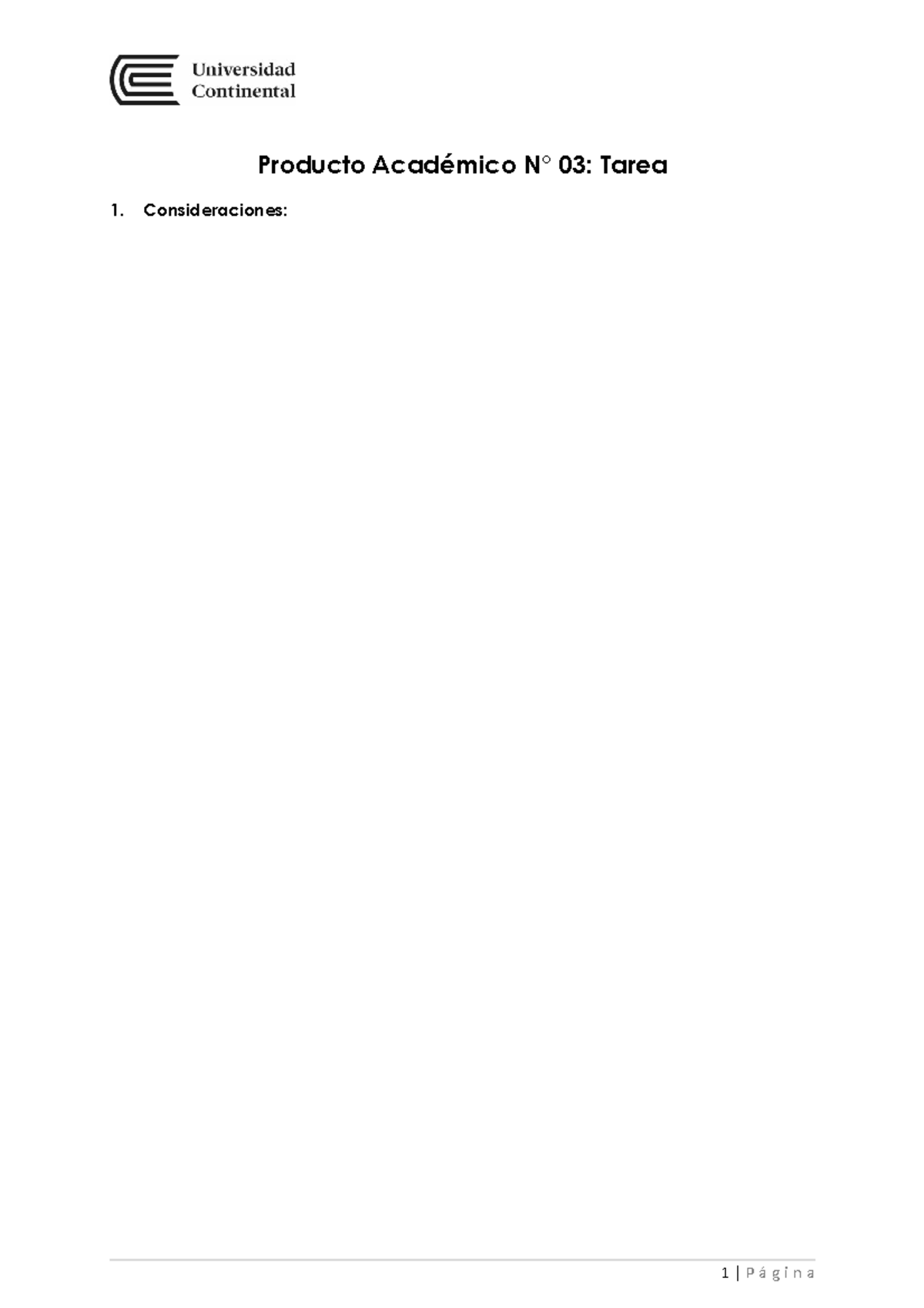 PA3 Tarea - Informe Derecho Penal Especial 1 - Producto Académico N° 03: Tarea Consideraciones ...