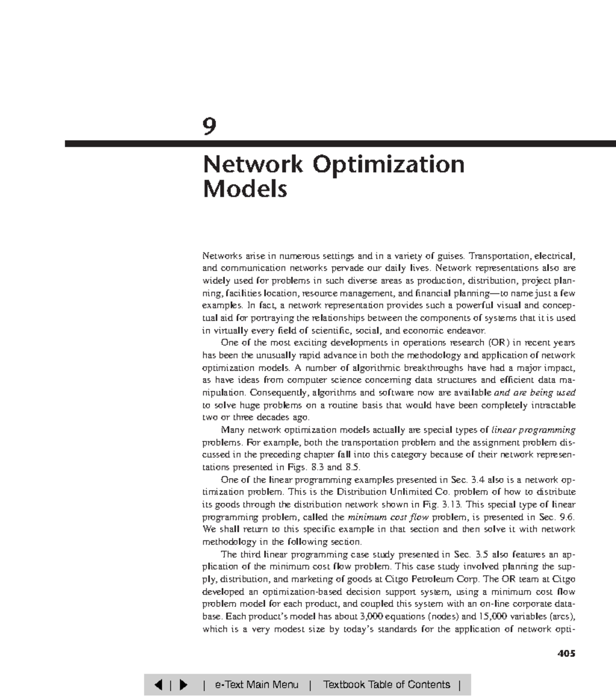 Network Flow Optim 2 IU - Flows - 405 9 Network Optimization Models ...