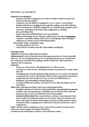 Kafli 11 - þroskasalfræði - Kafli 11 miðbernska 6-12 ára líkams og ...