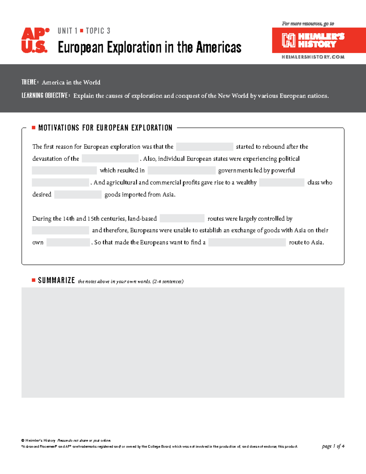 AP US Unit 1 Topic 3 Noteguides - H E I M L E R S H I S T O R Y. C O M ...
