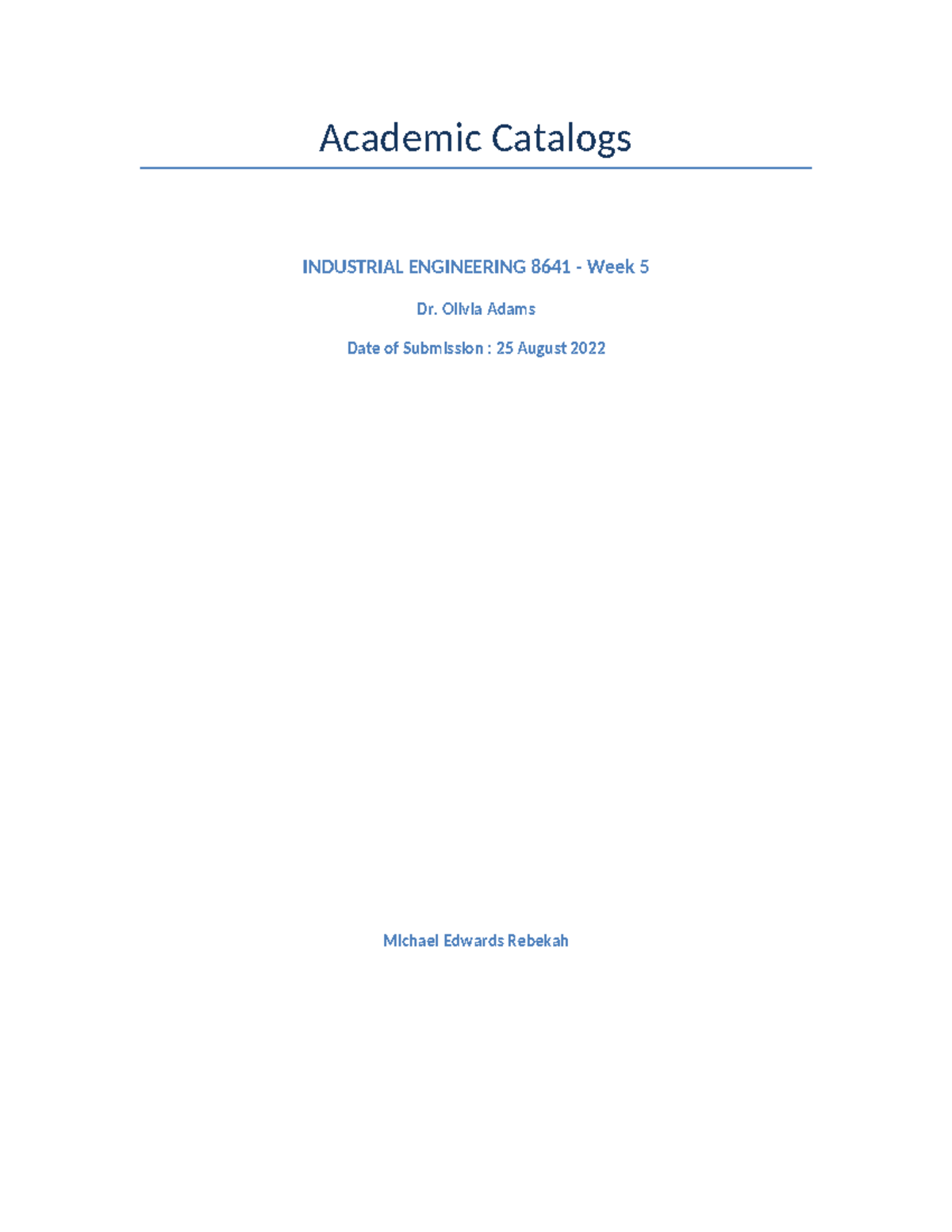 Industrial Engineering-8641-Academic Catalogs - Academic Catalogs INDUSTRIAL ENGINEERING 8641 ...