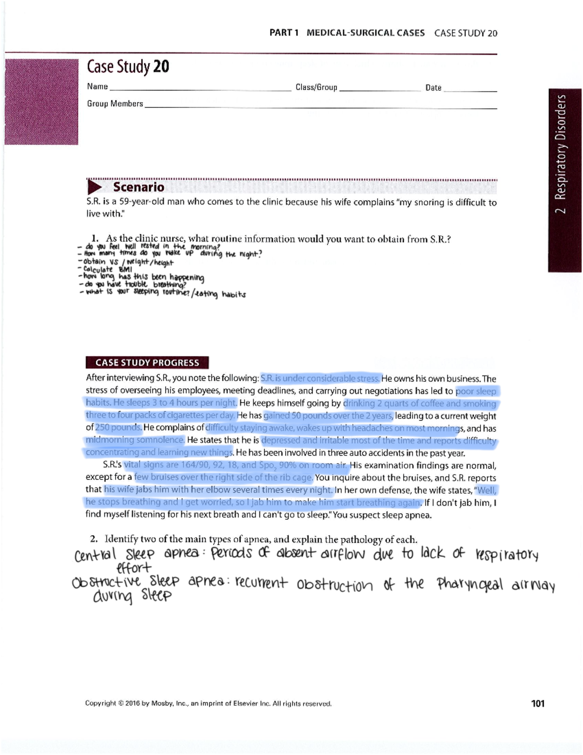 clinical case study - 3720 - Studocu
