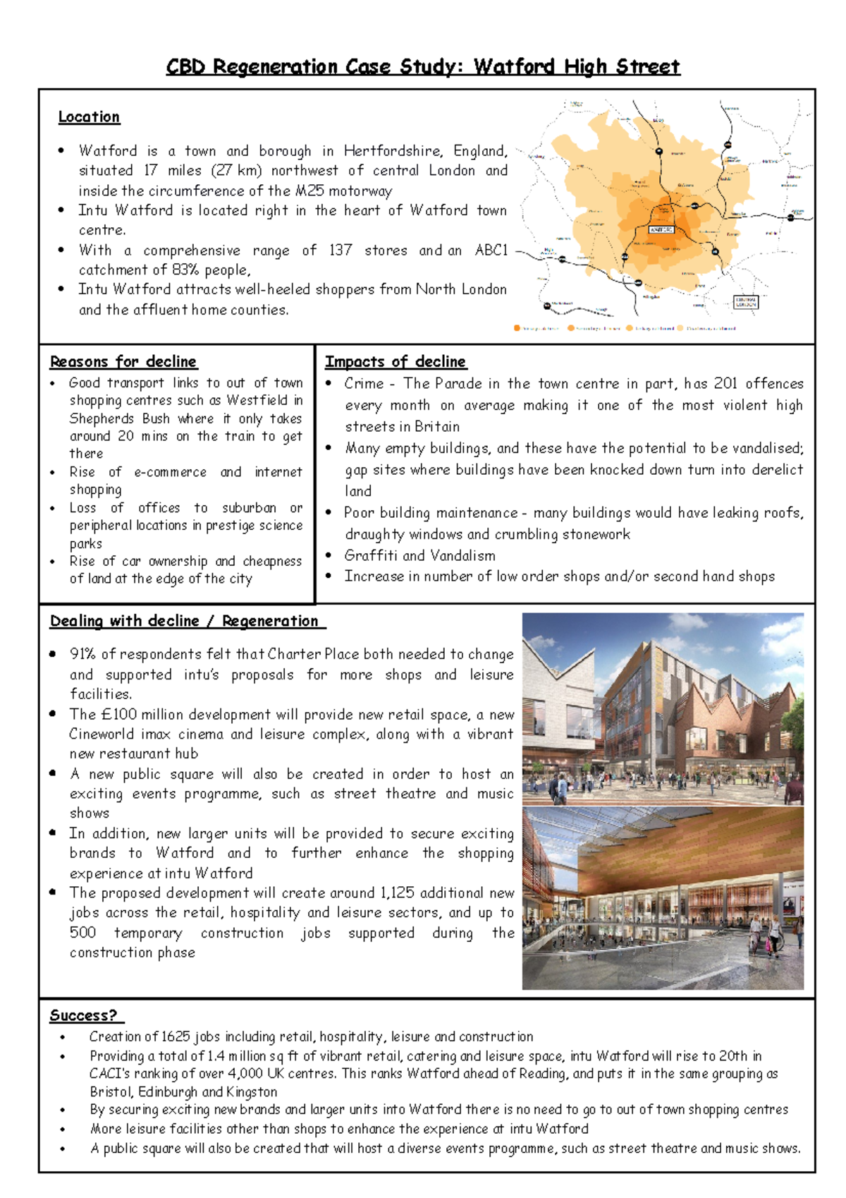 CBD Watford High Street Regeneration - CBD Regeneration Case Study: Watford High Street Location ...