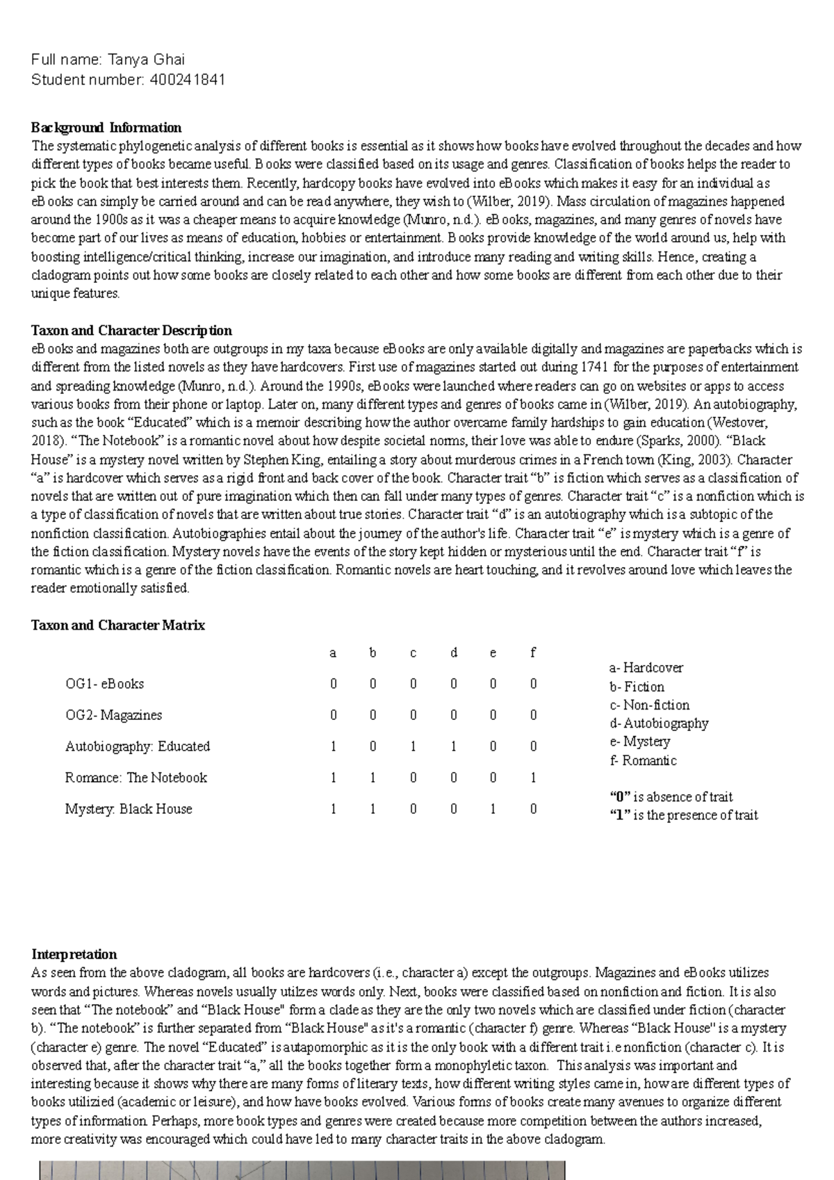 BIO3FF3 Report ghait - 3FF3 mandatory tutorial with answers - Full name ...