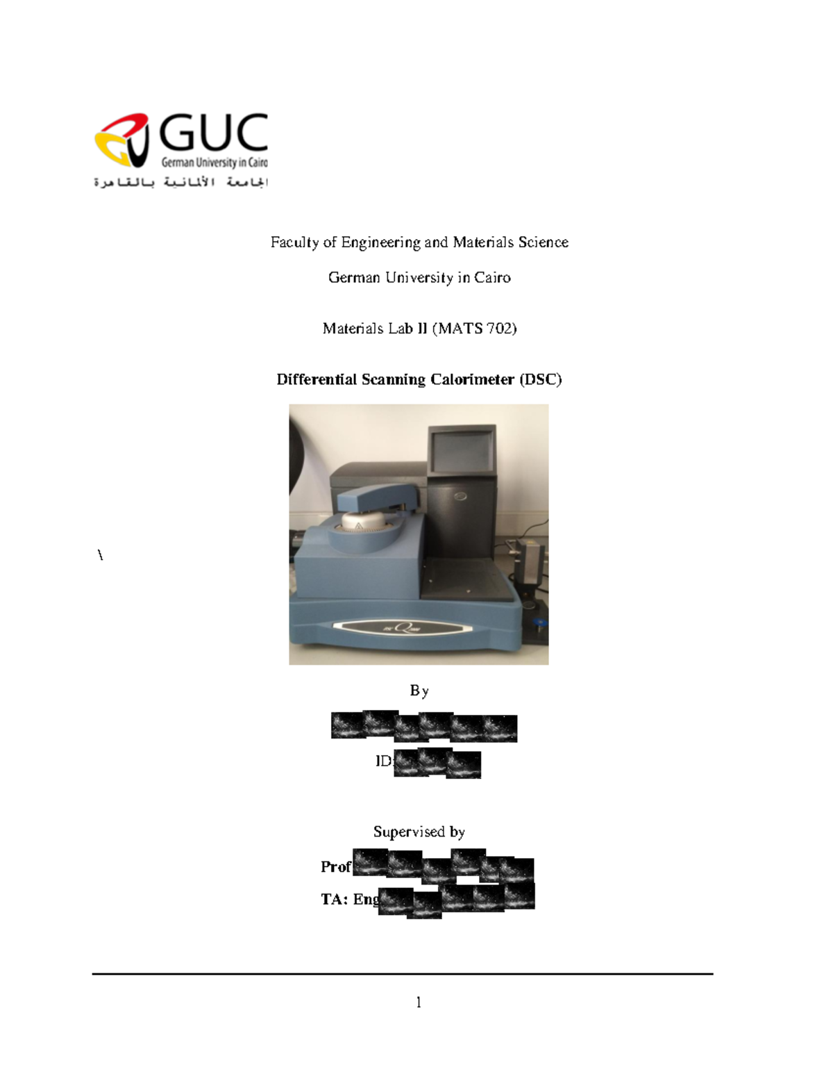 Differential Scanning Calorimetry