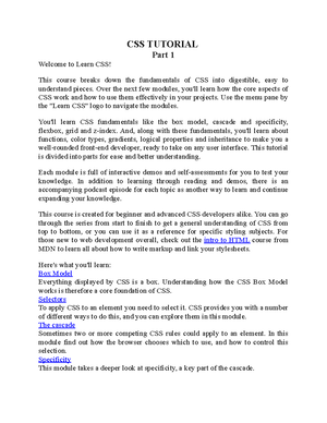 CSS Tutorial PART 3 - It's a course that prepares computer engineers to ...