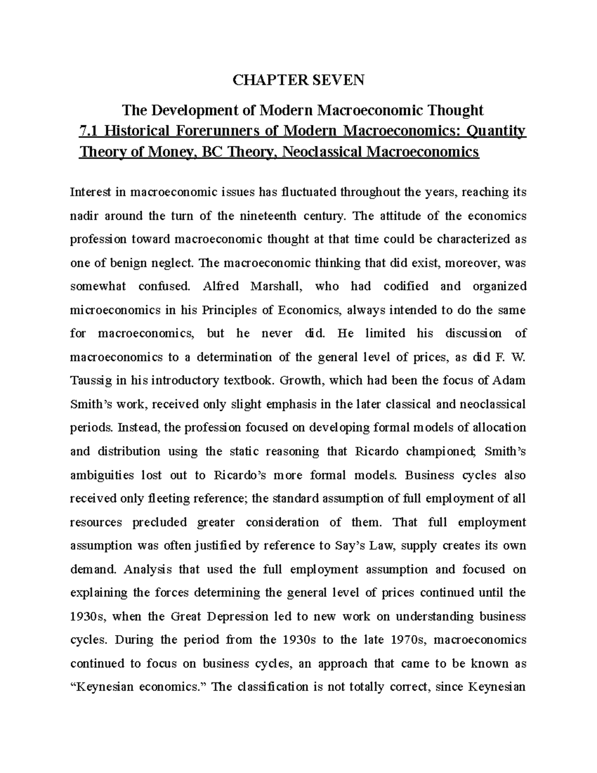 HET chapter 7 - Lecture notes 1 - CHAPTER SEVEN The Development of ...