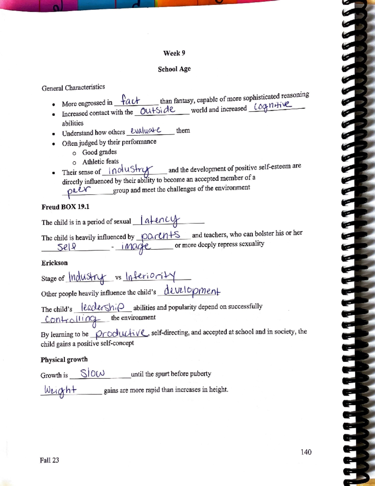 Nur 166 wk 9 hw - Week 9 pre class assignment - Week SchoolAge General Characteristics More ...